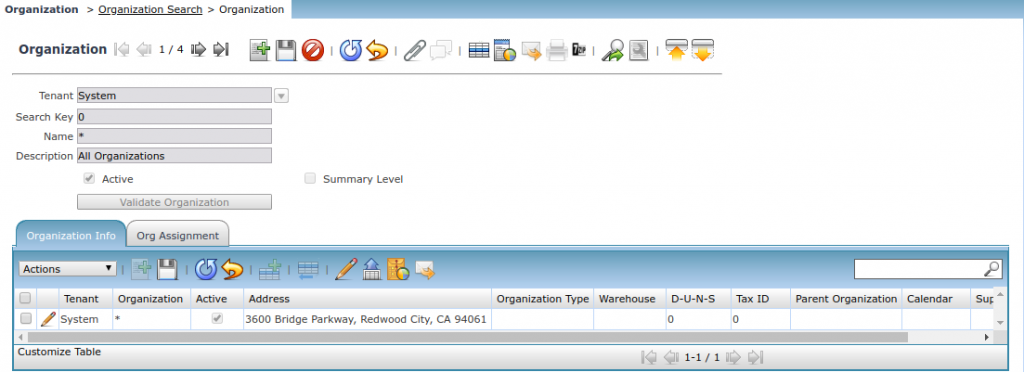 Compiere System Admin