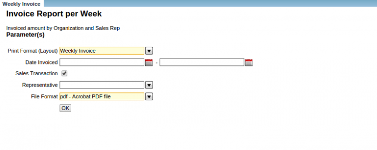Compiere Invoice Inquiry