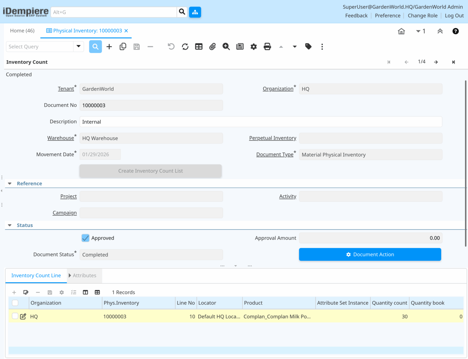 How Physical Inventory Works in iDempiere - iDempiere