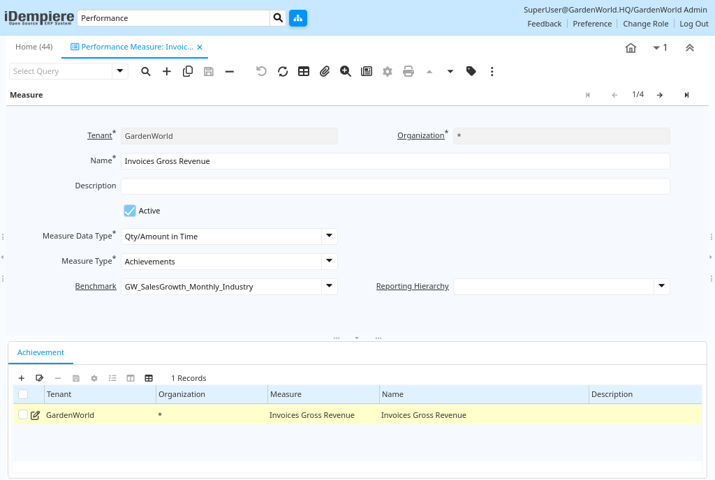 How Performance Measure Works in iDempiere - iDempiere