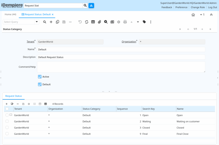 How Request Status Works in iDempiere - iDempiere