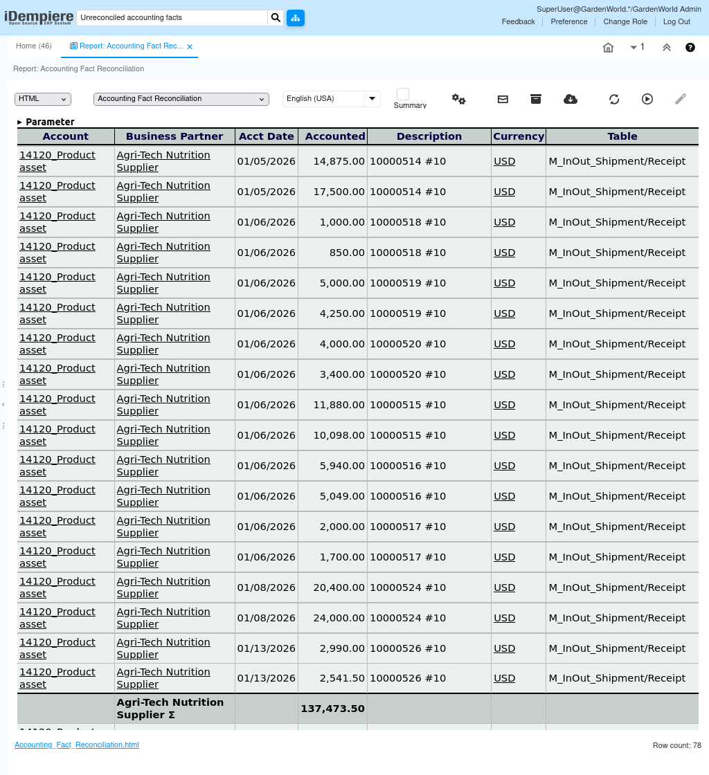 How Unreconciled Accounting Fact Works in iDempiere - iDempiere