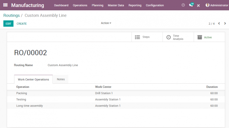 Odoo Manufacturing Management