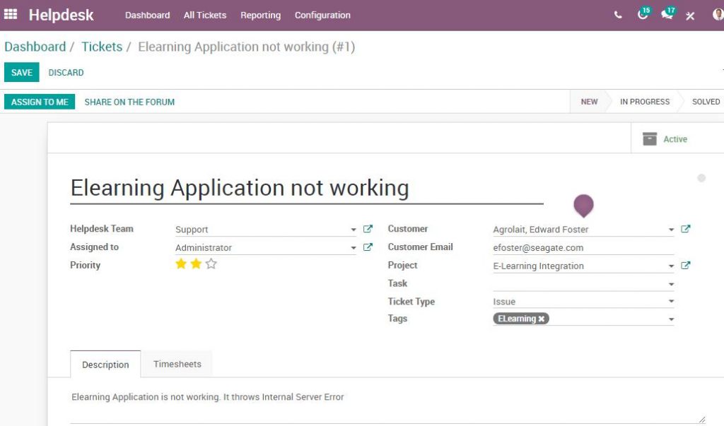 Set up a ticketing system easily using Odoo Helpdesk