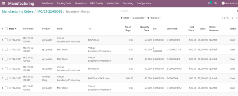Rice Mill ERP Manufacturing Management - TenthPlanet Technologies