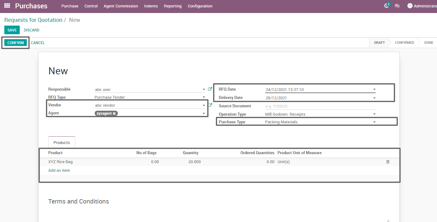 Rice Mill ERP Purchase Management - TenthPlanet Technologies