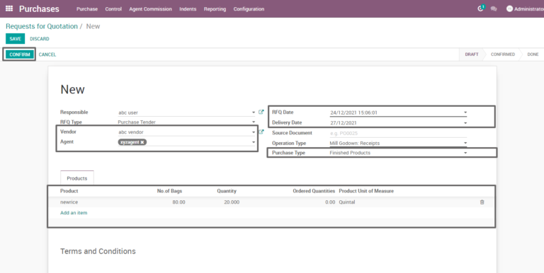 Rice Mill ERP Purchase Management - TenthPlanet Technologies