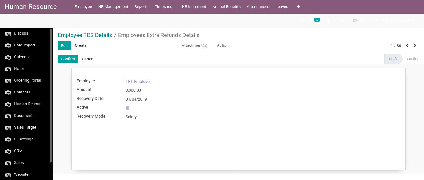 Odoo Payroll on Cloud HR Management - TenthPlanet Technologies
