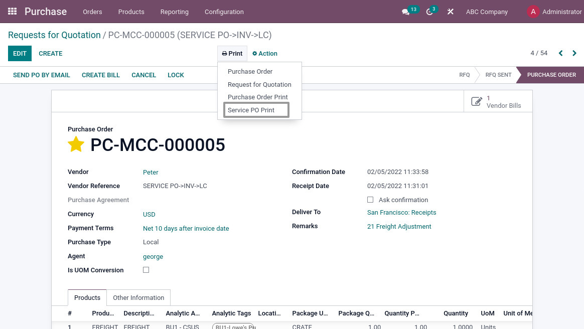 Odoo ERP for Timber Trading Purchase Management - TenthPlanet Technologies