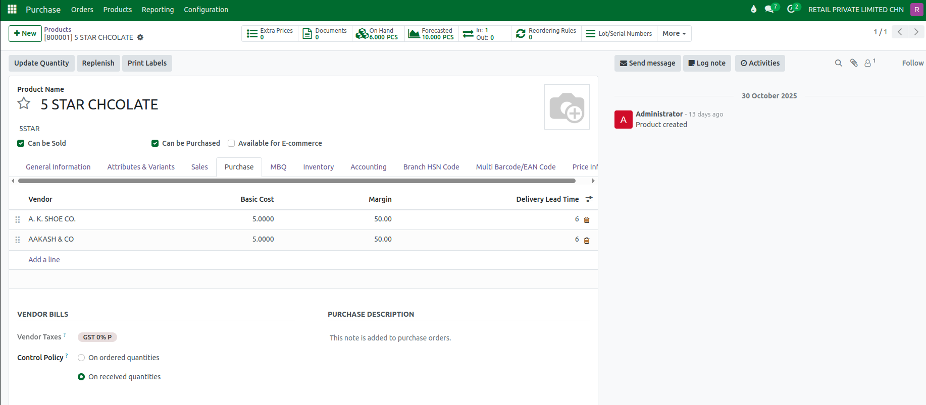 How to Process the Vendor Product Change in Odoo Inventory ...