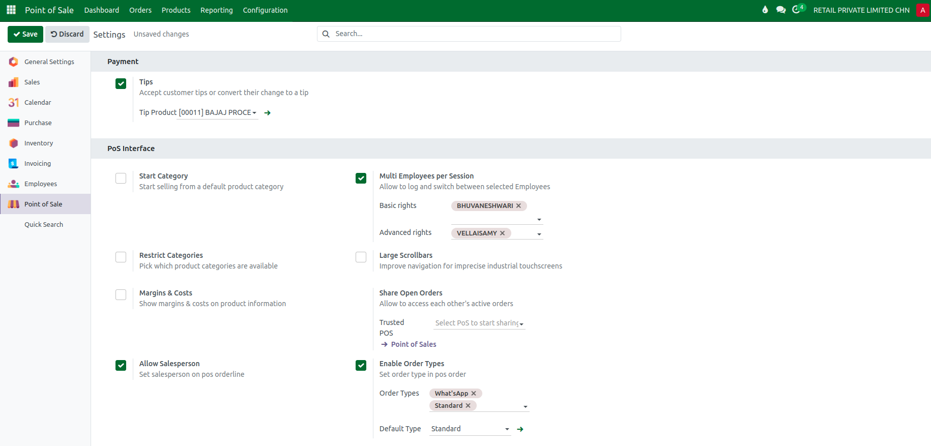 How to Configure Odoo POS Interface Settings - TenthPlanet Technologies