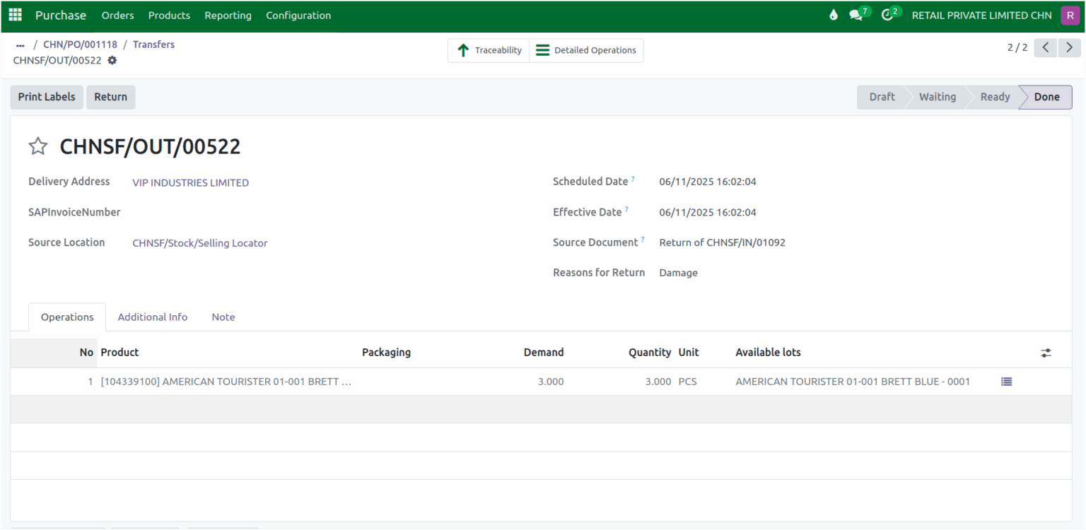 How to Create a GR Return in Odoo Purchase - TenthPlanet Technologies