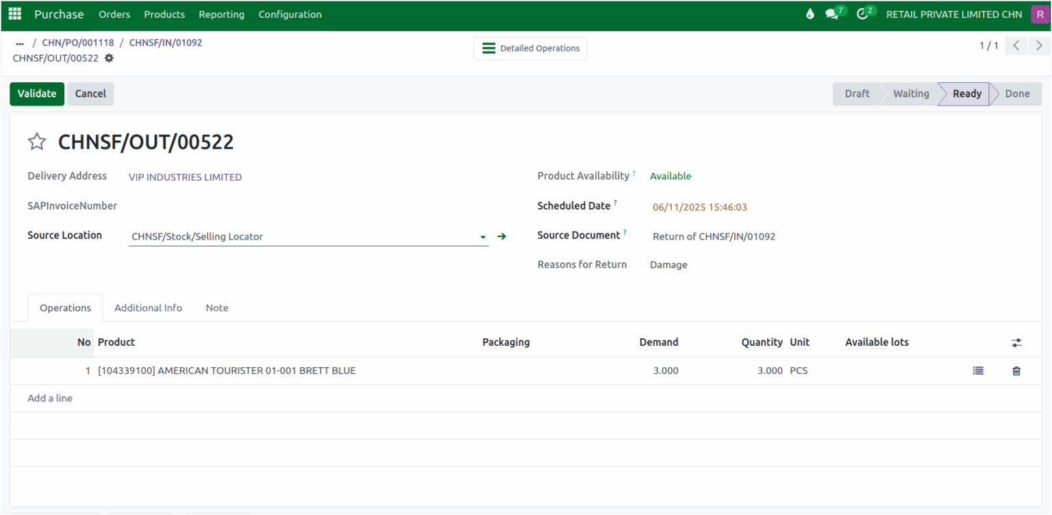 How to Create a GR Return in Odoo Purchase - TenthPlanet Technologies