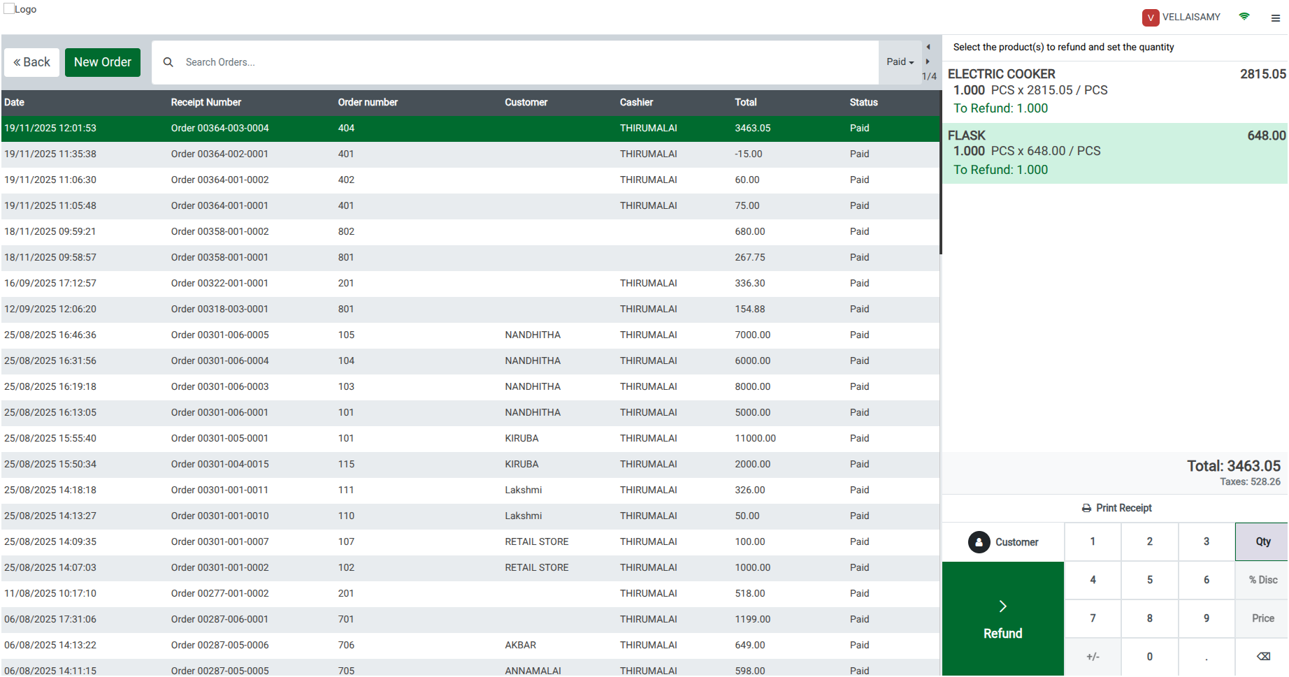 How to Process a Full Product Refund from a Bill Receipt in Odoo POS ...