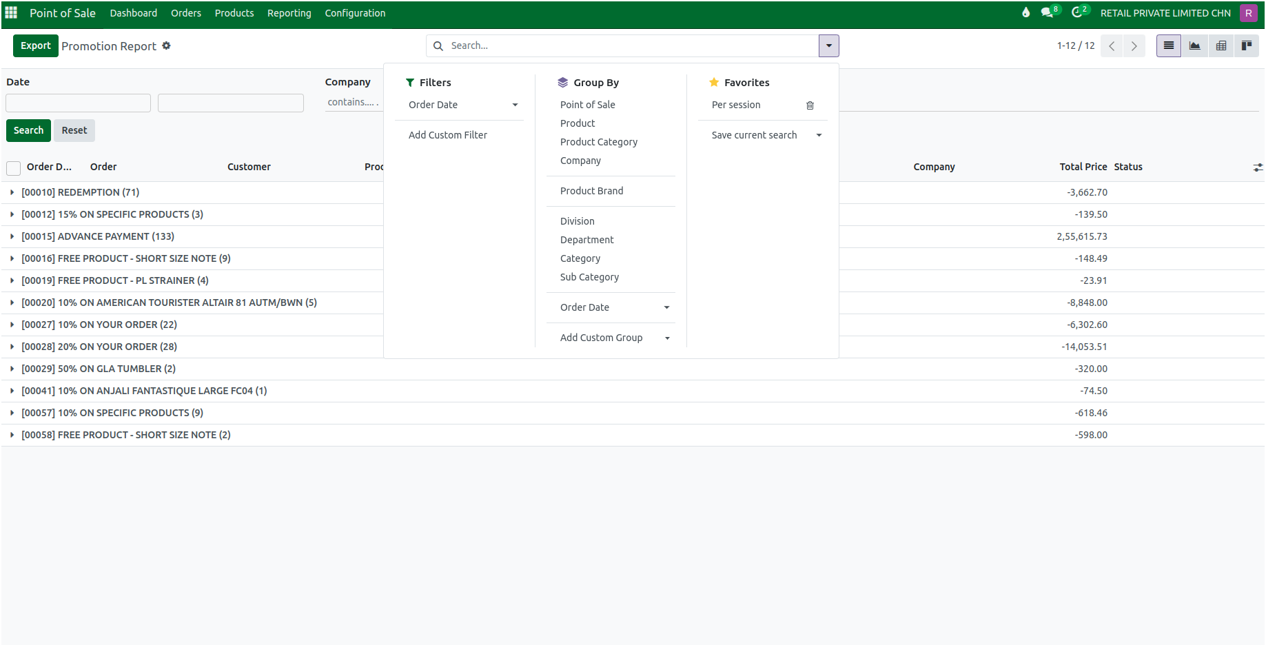How to View the Promotion Details Reports in Odoo POS - TenthPlanet ...
