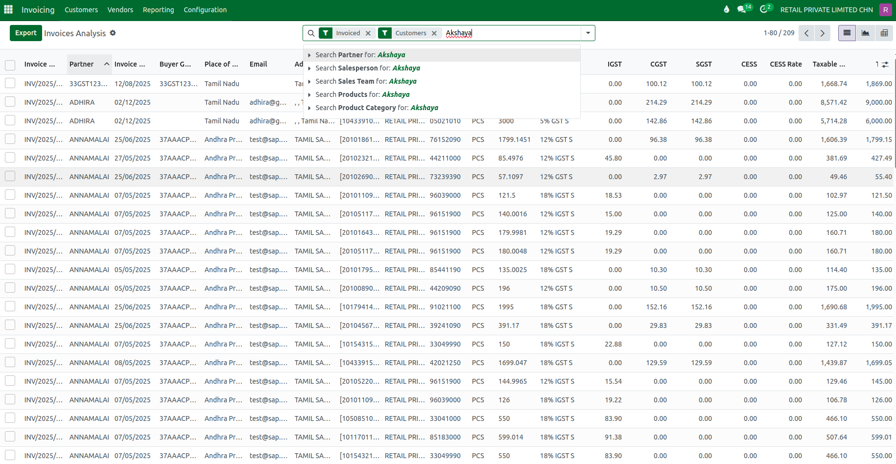 How to Search, Filter and Group the Invoice Analysis Report in Odoo ...