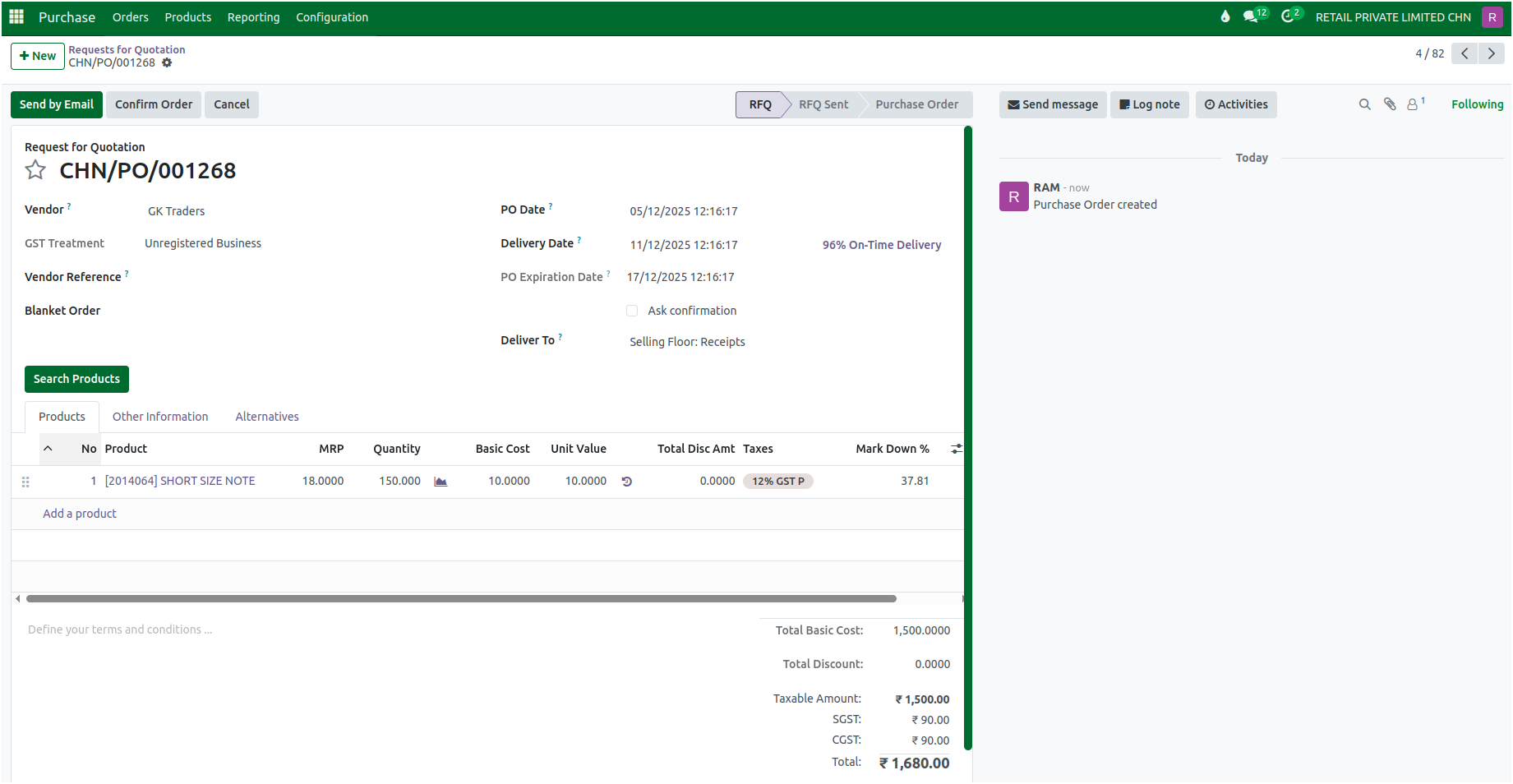 How to Cancel and Delete an Odoo Purchase Order - TenthPlanet Technologies