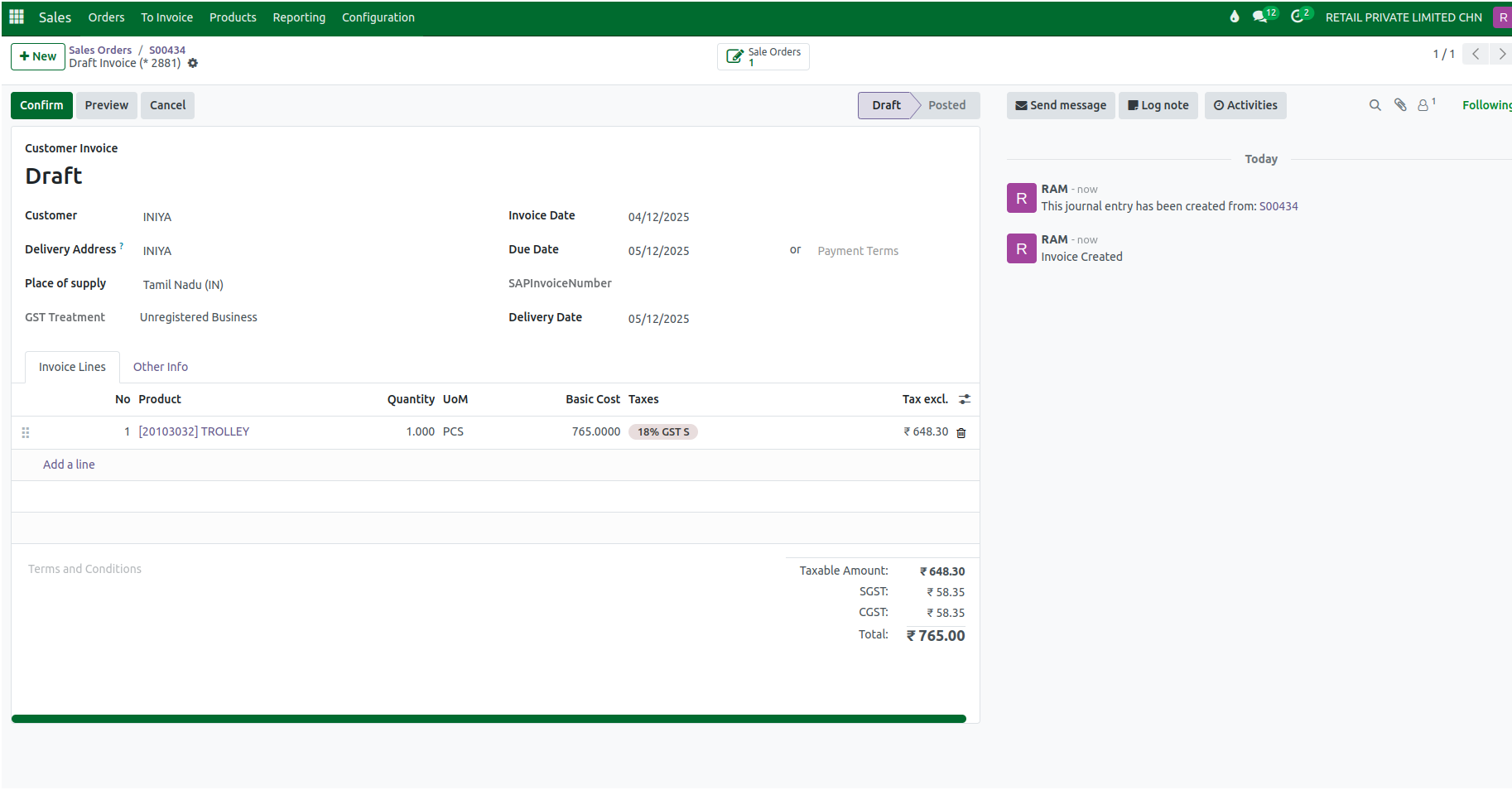 How to Create an Invoice for an Odoo Sales Order - TenthPlanet Technologies